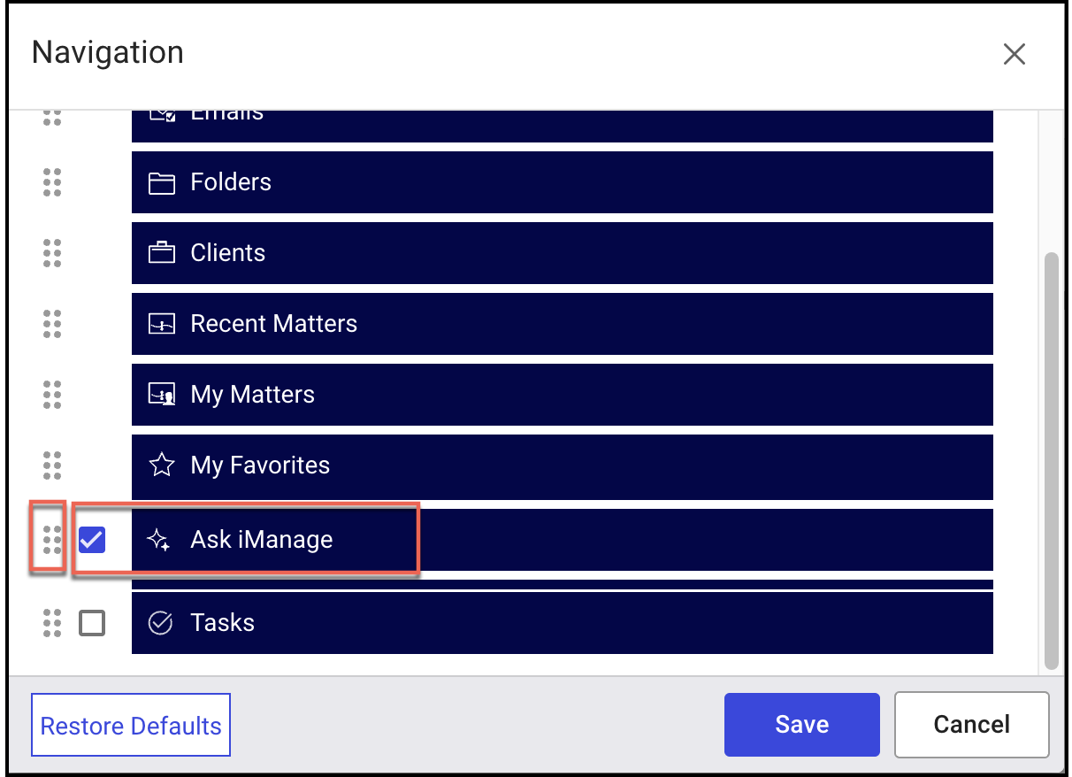 Configuring Ask iManage for cloudimanage.com