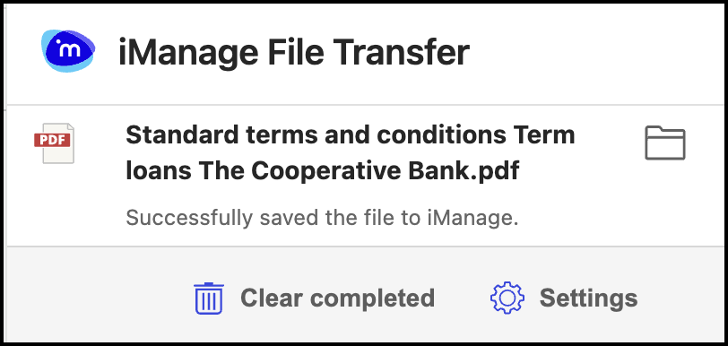 Saving files to iManage Work