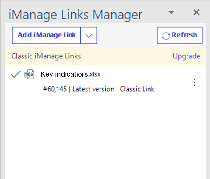 Using linked documents created using iManage DeskSite or iManage FileSite
