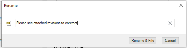 Renaming email subject in iManage Work when filling emails