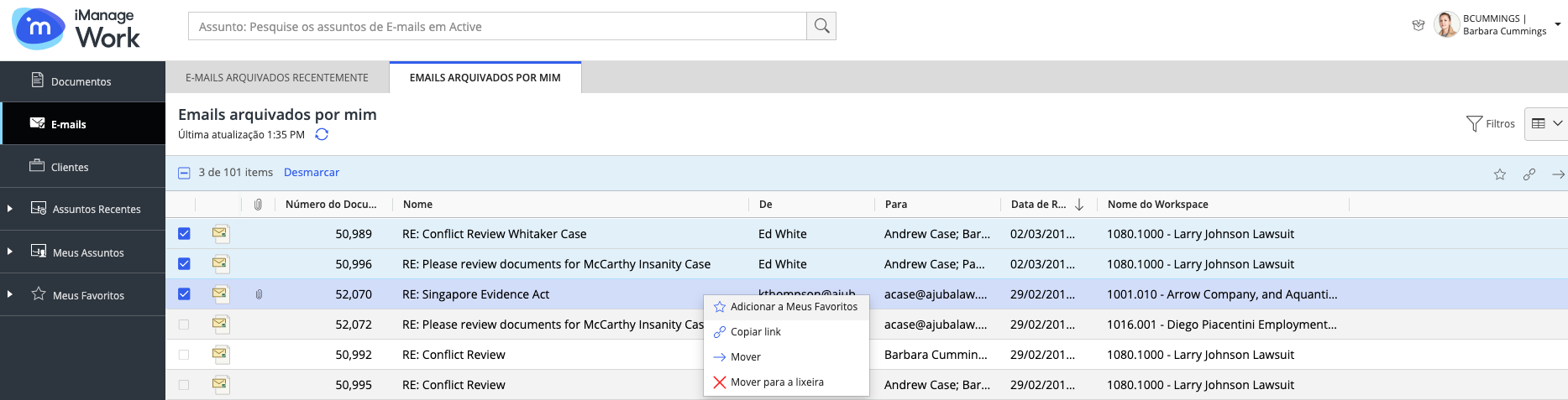 O que há de novo no iManage Work - janeiro de 2020 – Docs - iManage