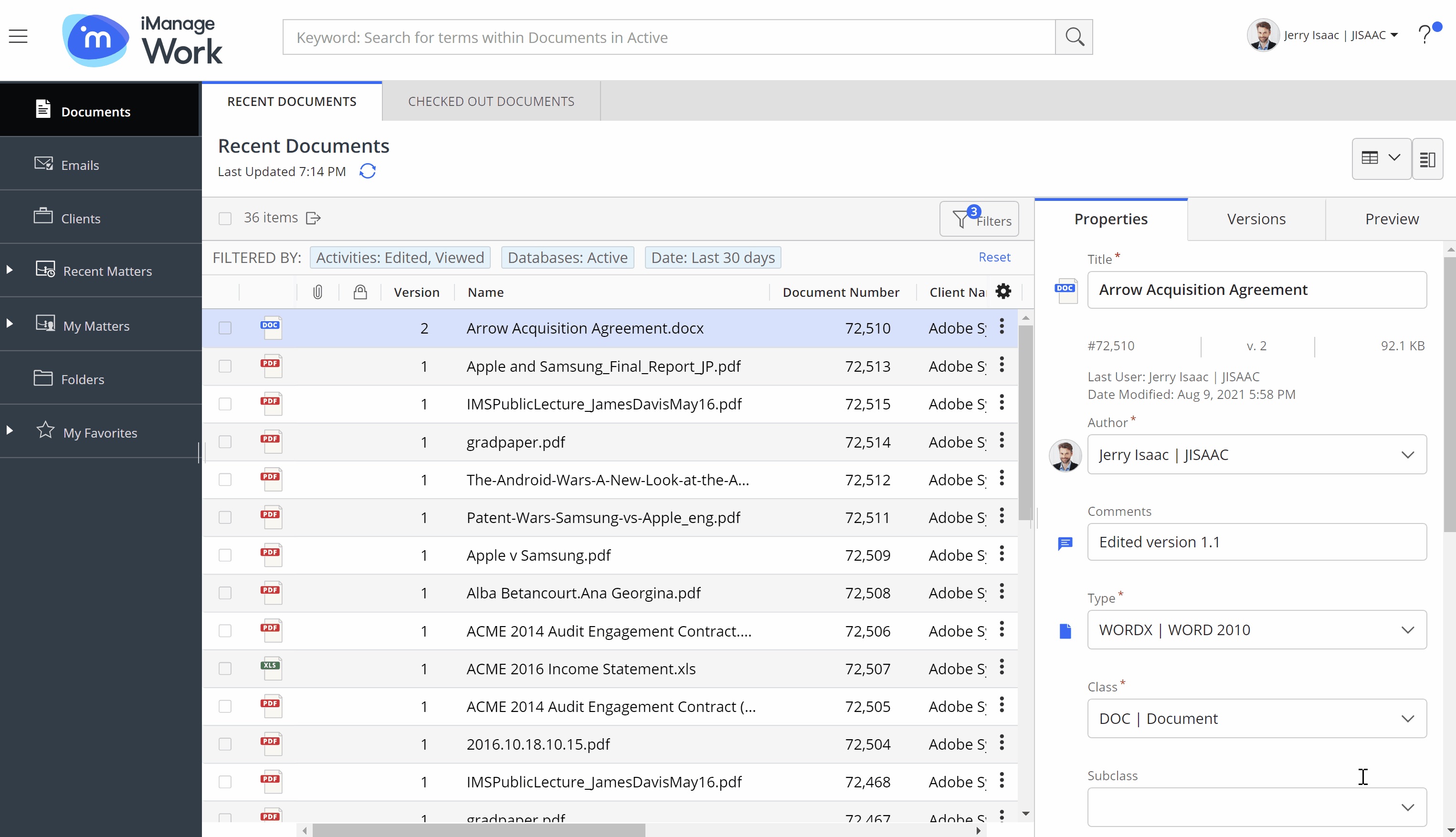 What s New In IManage Work Docs IManage What s New In IManage Work Docs IManage